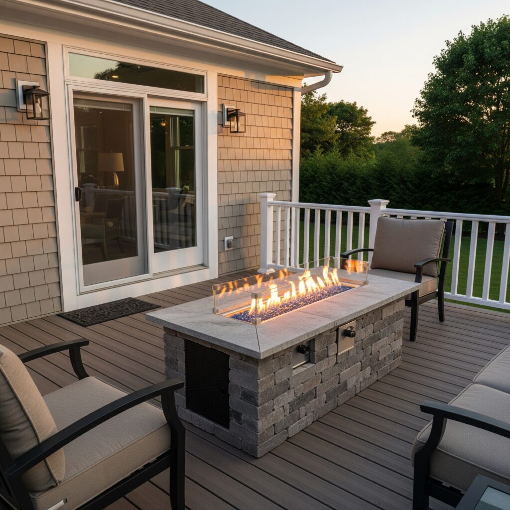 Fire Features for Decks Long Island | Eled Decking